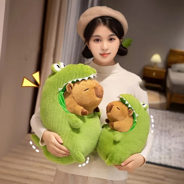CARTOON CAPIBARA ANIME Stuffed Doll Capybara Green Crocodile Doll Kid ...