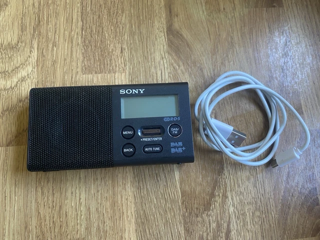 SONY XDR-P1DPB DAB Dab+ Mini Fm Rechargeable Black Pocket Radio ...