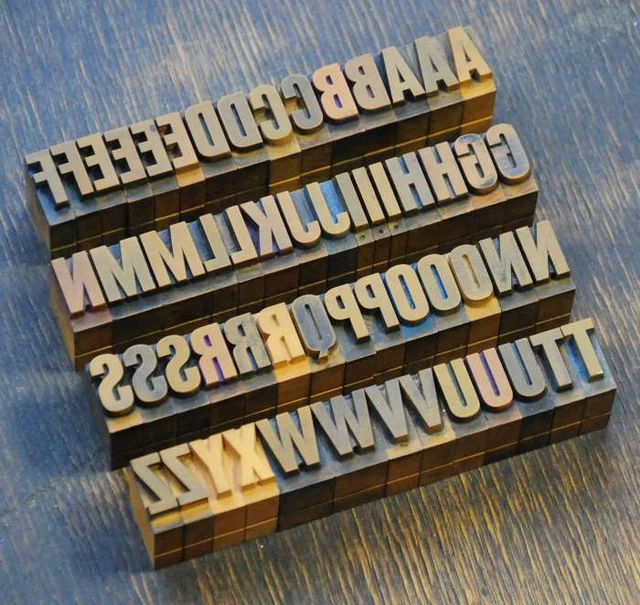 A-Z ALPHABET 18MM Poster Letters Letter Stamp Typo Rare Letters £148.22 ...