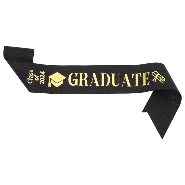 GRADUATE PARTY PROPS Class Of 2024 Sash for Graduation Ribbon £5.92 ...