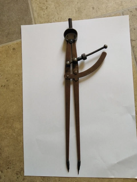 ALTER METALL ZIRKEL, Anreißzirkel, Stahlzirkel, altes Werkzeug EUR 50 ...