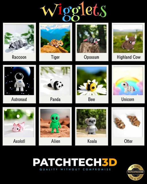 3D PRINTED MINI Animals | 3D Printed Fidget | Fidget | Sensory ...