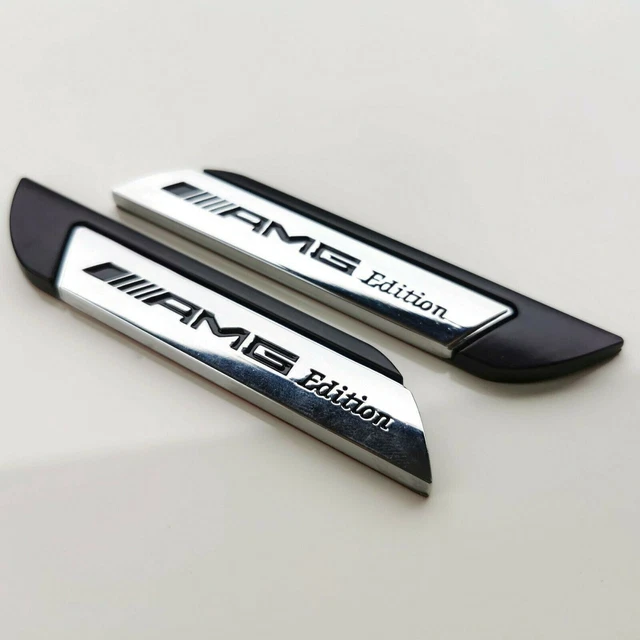 2ER SET MERCEDES AMG Edition Emblem Kotflügel Badge Schriftzug schwarz ...