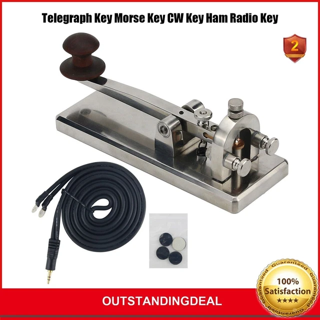 CLÉ TÉLÉGRAPHIQUE MORSE Key CW Key Ham Radio Key pour pratiques de code ...