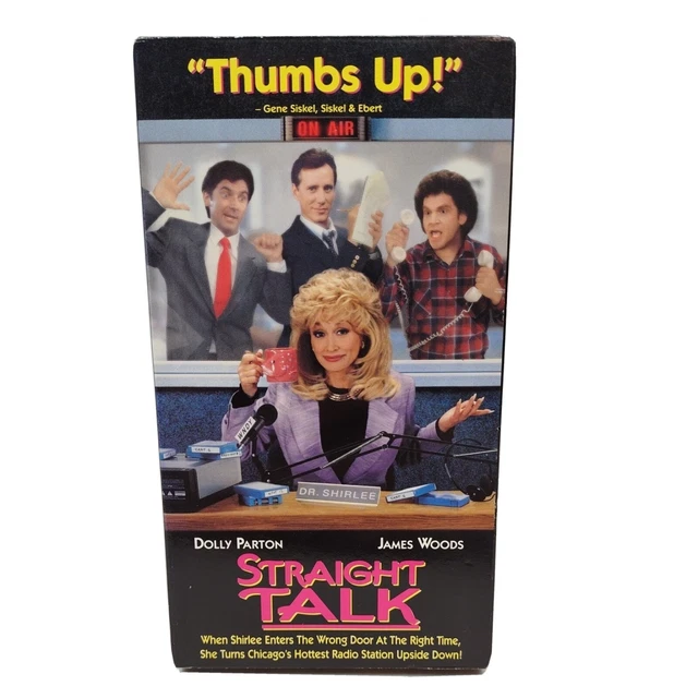STRAIGHT TALK VHS VCR Video Tape Movie Dolly Parton James Woods £4.58 ...
