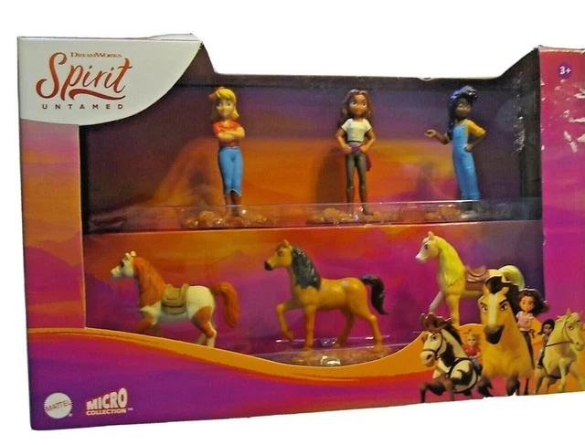 DREAMWORKS SPIRITS UNTAMED Micro Collection 6 Pc 3 Riders 2 inch & 3 ...