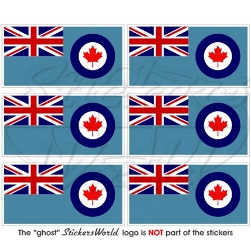 CANADA CANADIAN AIR Force RCAF Flag Shaper 40mm Vinyl Sticker x6 £3.31 ...
