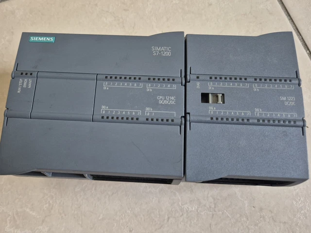 SIEMENS SIMATIC S7-1200 Compact CPU 1214C 24V DC Used + Di... Module £ ...