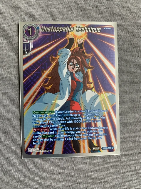 DRAGON BALL SUPER Unstoppable Technique Power Absorbed BT20-053 SILVER Foil $3.50 - PicClick CA