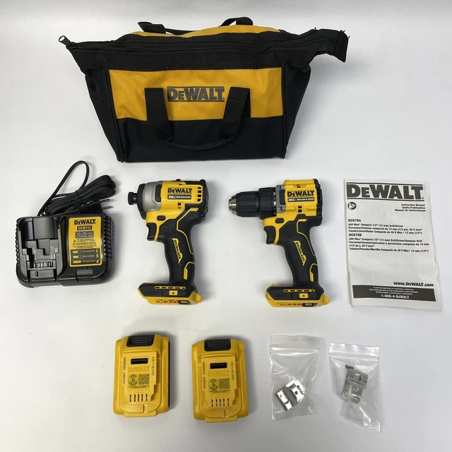 DEWALT ATOMIC 20-VOLT MAX Cordless Brushless Compact Drill / Impact ...