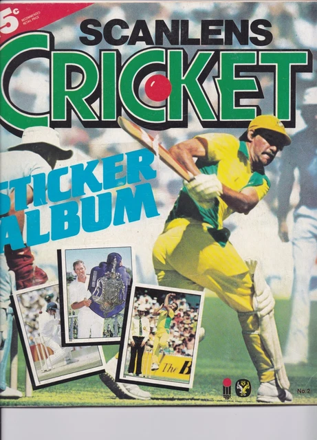 1983-84 SCANLENS CRICKET Sticker Album complete with all 172 stickers ...