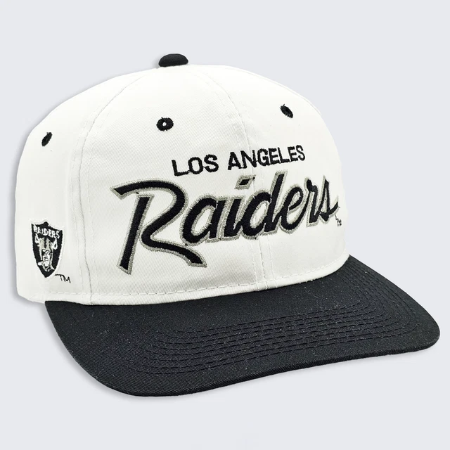 LOS ANGELES RAIDERS Vintage 90s Script Sports Specialties Snapback Hat ...