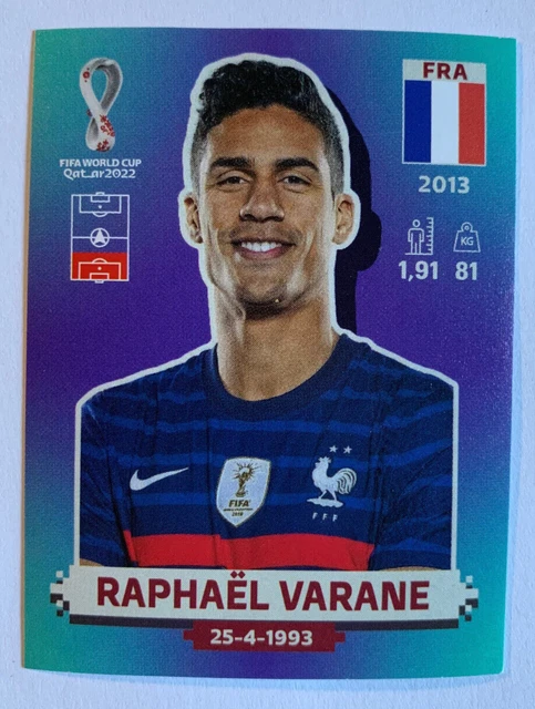 PANINI WM 2022 Qatar FIFA World Cup-- Sticker Nr. FRA 10, "RAPHAEL VARANE" £0.84 - PicClick UK