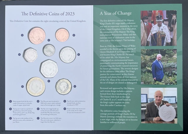 2023 KING CHARLES III Definitive Coins Privy Mark Royal Mint Set Inc ...