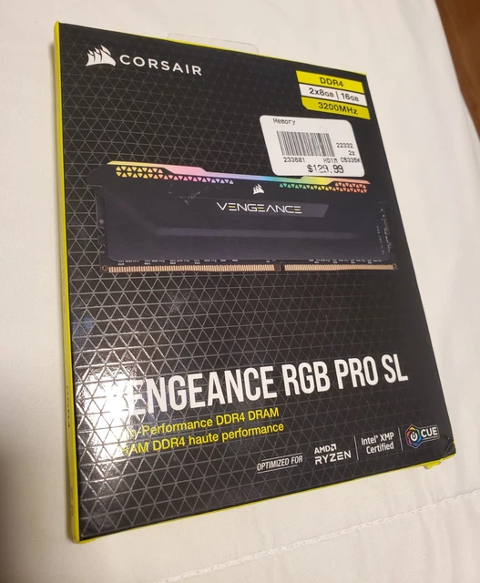 CORSAIR VENGEANCE RGB PRO SL 32GB (2PK x 16GB) 3200MHz DDR4 C16 $0.99 ...