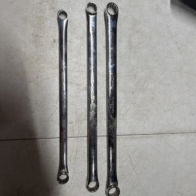 SNAP ON 3 pc XDHFM 12pt Metric High Performance 0" Offset Box Wrench ...