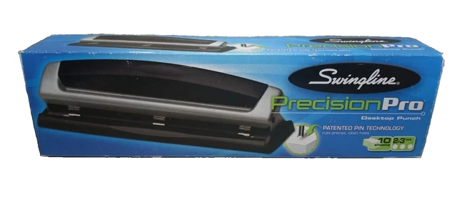 NEW IN BOX Swingline Precision Pro Desktop 2 or 3-Hole Punch 10-Sheet £ ...