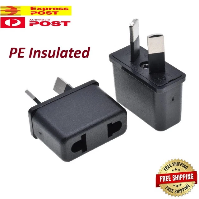 50X PCS 2-PIN Universal Travel Plug Adapter UK US EU to AU Double ...