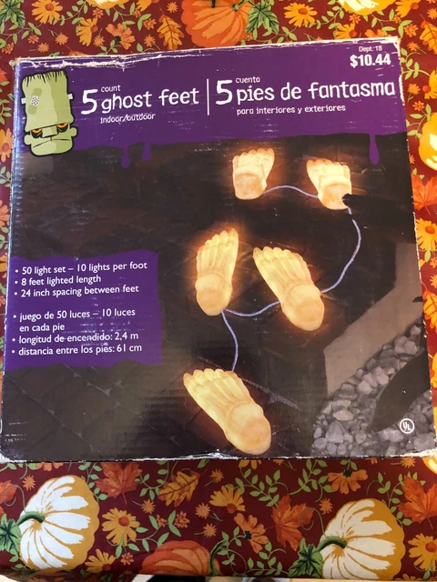 GEMMY HALLOWEEN GLOW Ups Haunted Footsteps/Footprints Lights Prop Rare ...
