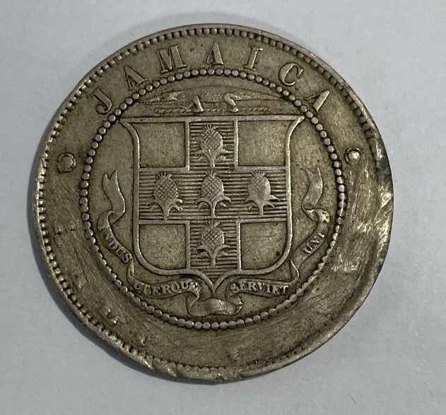 RARE QUEEN VICTORIA Old Head 1871 Jamaica Half Penny Antique coin £13. ...