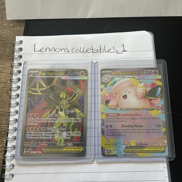 POKÉMON TCG MEGA Zygarde EX 104/088Mega Clefable EX Holo 031/088 ...