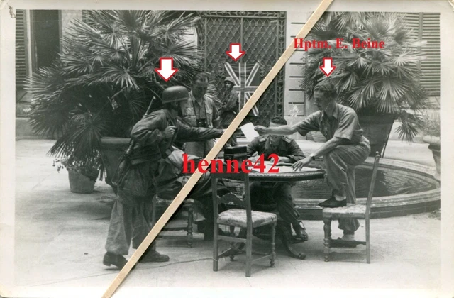 FOTO ITALIEN GEFECHTSSTAND Fallschirmjäger Rgt. 12 nahe Rom mit Hptm. E ...