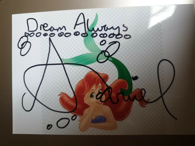 DISNEY PRINCESS ARIEL - The Little Mermaid Hand Signed Photo Autograph ...
