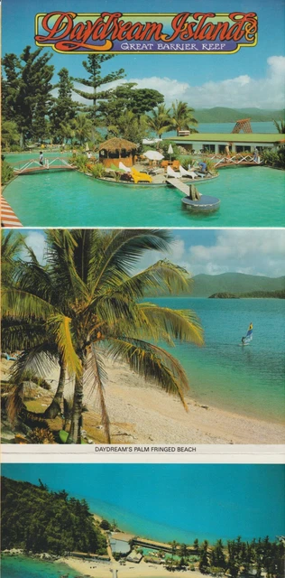 DAYDREAM ISLAND QLD 10 Scenes & Map Pool Area Peer Foldout Postcard EUR ...