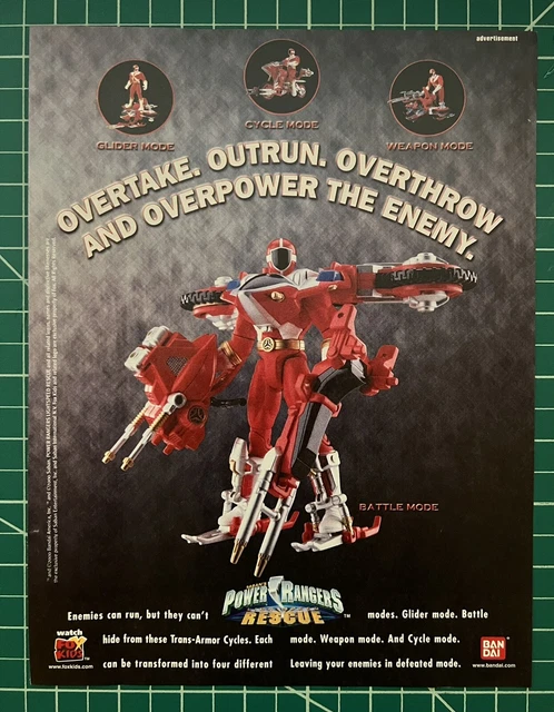 RARE POWER RANGERS Lightspeed Rescue Trans-armor Cycle Red ...