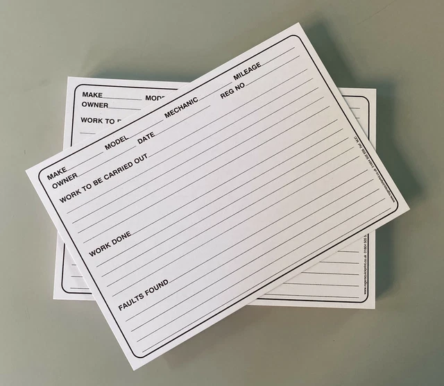Milwaukee Job Site Radios Repar Job Cards Garage Workshop Job Tme Sheet ...