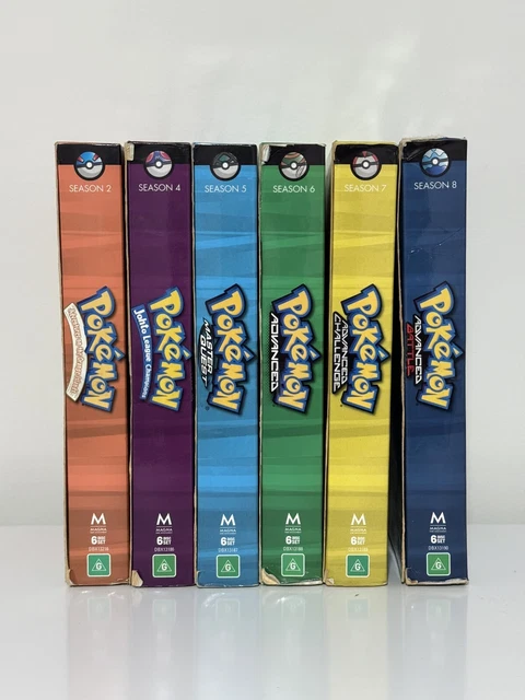 POKEMON SERIES, SEASON 2, 4, 5, 6, 7, 8 - Complete Dvd Sets $135.00 ...