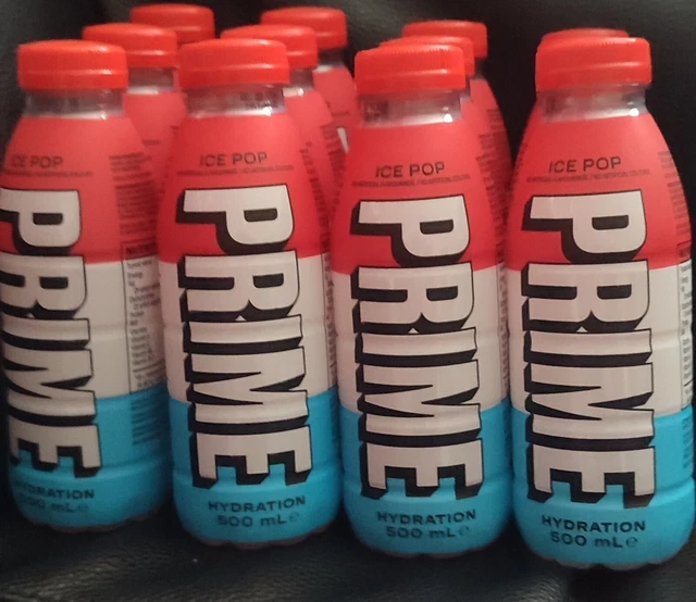 PRIME HYDRATION ICE Pop 12 PACK Crate 500ML Bottle KSI & Logan Paul NEW ...