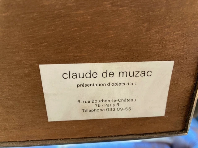 CHENAF JEAN POUR Claude de Muzac galerie panneau laiton oxydé ...