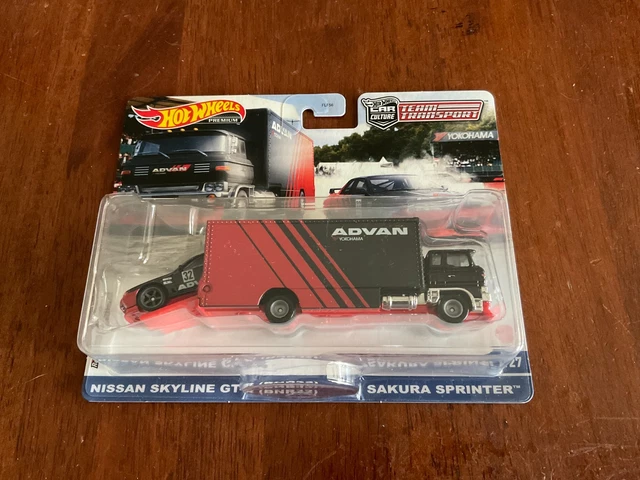 HOT WHEELS TEAM Transport #27 Nissan Skyline GT-R BNR32 Sakura Sprinter ...