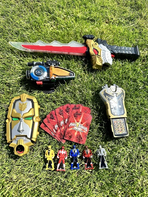POWER RANGERS BUNDLE Super Megaforce DX Keys Sword Reader With Cards ...