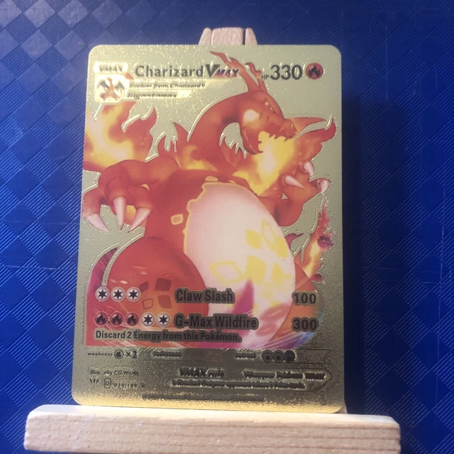 CHARIZARD VMAX EX ~ Gold foil custom pokemon card £3.99 - PicClick UK