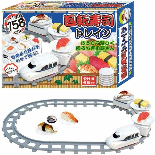 CONVEYOR BELT SUSHI train 4-car electric train rail length 158cm 6 ...
