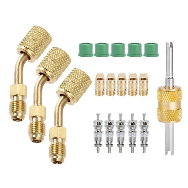 R410A ADAPTER, MINI Split Adapter Fitting Kit with Valve Core Remover ...