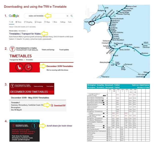 WALES TRAIN MAP (TfW RAIL NETWORK) 2023 with TT refs Size A2 (Crop ...