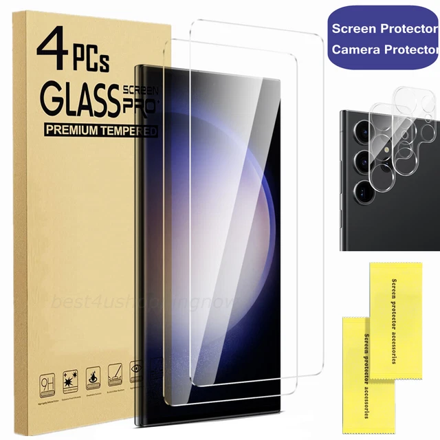 2 PACK SAMSUNG Galaxy S24/S23/S22 Ultra Tempered Glass Screen | Camera ...
