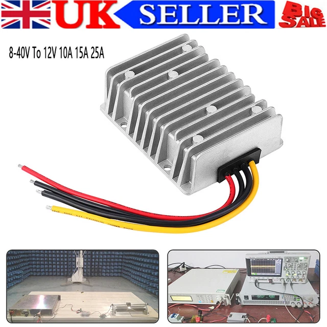 DC 8-40V TO DC 12V 10A 15A 20A Voltage Car Power Supply Regulator 120W/180W/240W £25.96 ...