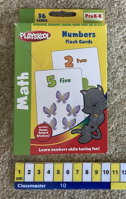 PLAYSKOOL NUMBERS FLASH cards complete set includes stickers. £1.70 ...