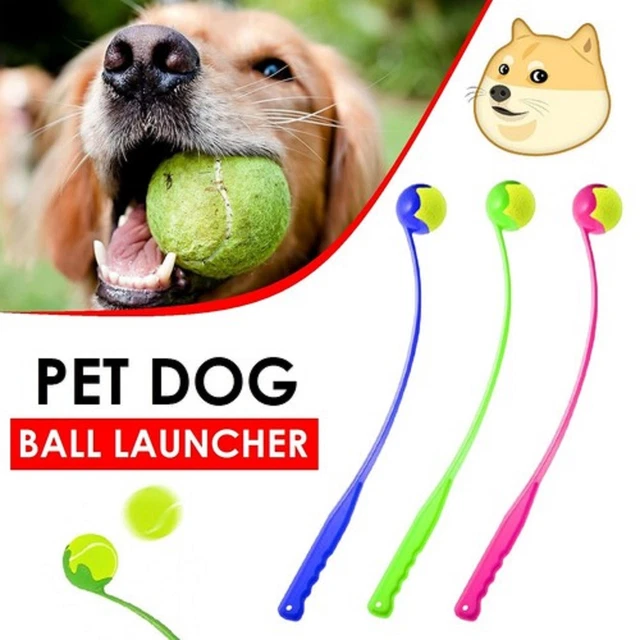 PET DOG PUPPY Tennis Ball Launcher Chucker Thrower Long Retrieve ...