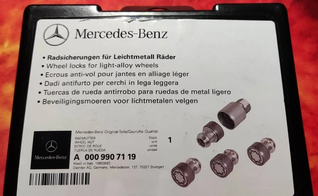 GENUINE MERCEDES-BENZ LOCKING Wheel Nut Set - A0019901607 - New ...