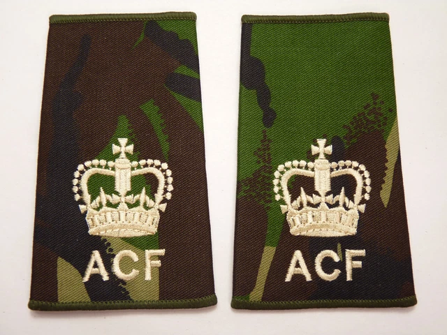 DPM RANK SLIDES / Epaulette Pair Genuine British Army - ACF Warrant ...