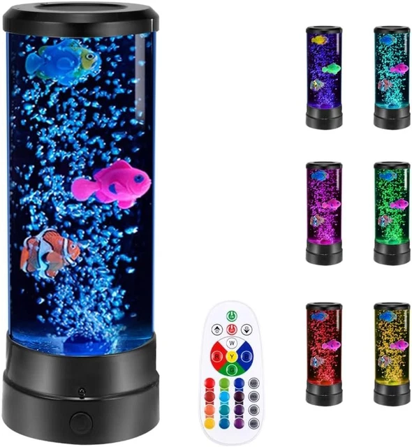 NASTOPEE BUBBLE FISH Lamp, Colour Changing Mood Light, USB Lava Lamp ...