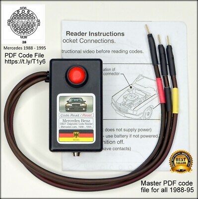MERCEDES DIAGNOSTIC CODE Reader Tool OBD1 W140 R129 W124, E320, 190E ...