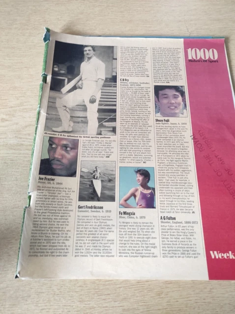 SUNDAY TIMES MAGAZINE: 1000 Makers OF sport - Week 3 - B216 £2.99 ...