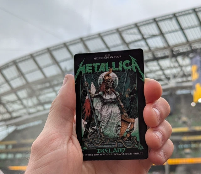 METALLICA DUBLIN STORE Fan Card Exclusive Trading Card – M72 World Tour ...