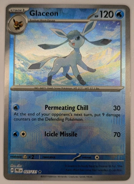 GLACEON 025/131 POKÉMON TCG S&V Prismatic Evolutions Pokeball Reverse NM $9.95 - PicClick CA